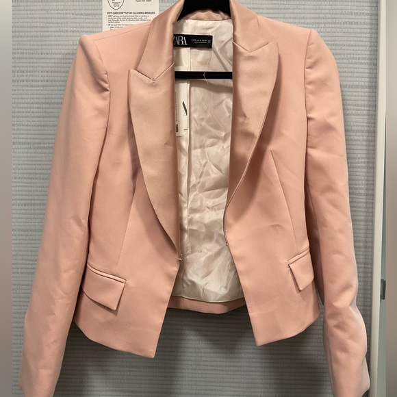 Zara | Jackets & Coats | Zara Pink Blazer | Poshmark